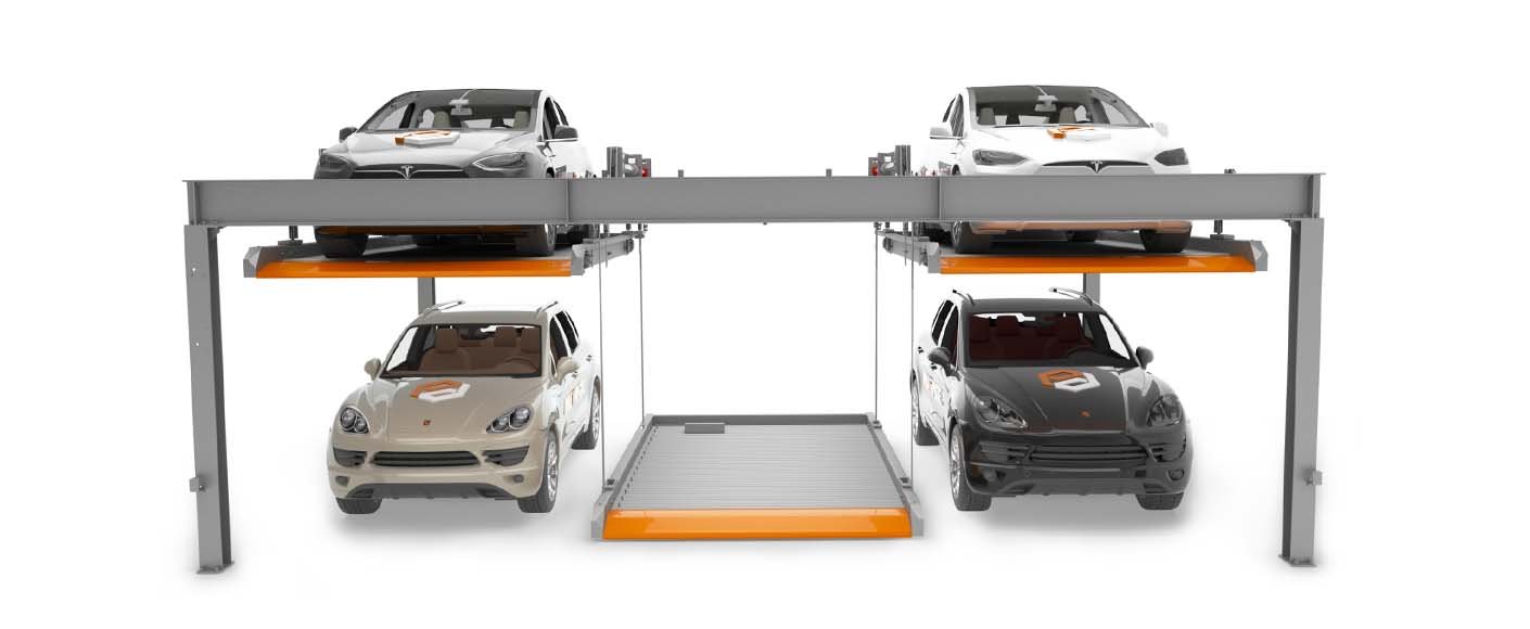 Multi-Platform Parking Lift_Triple-Wide Parking Lift_Car Storage Lift