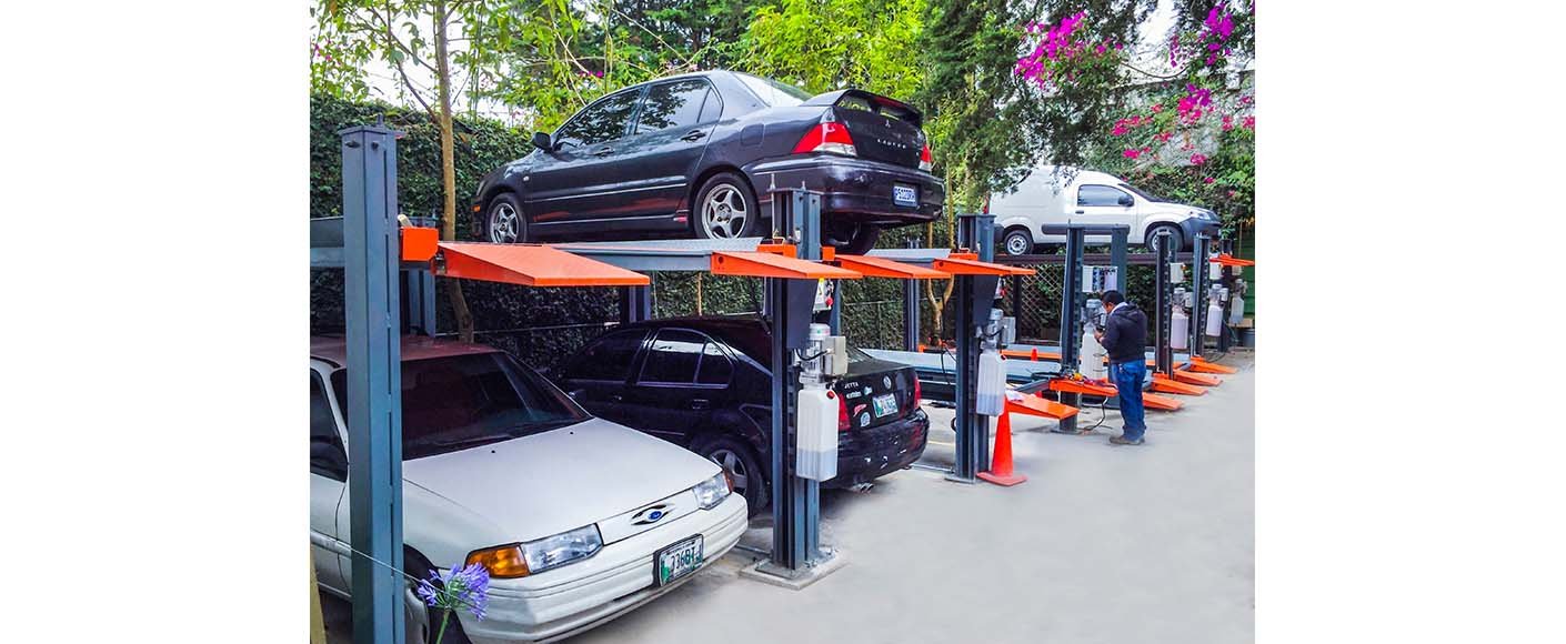 Car Parking Lift_Four Post Storage Lift_Double Car Stacker